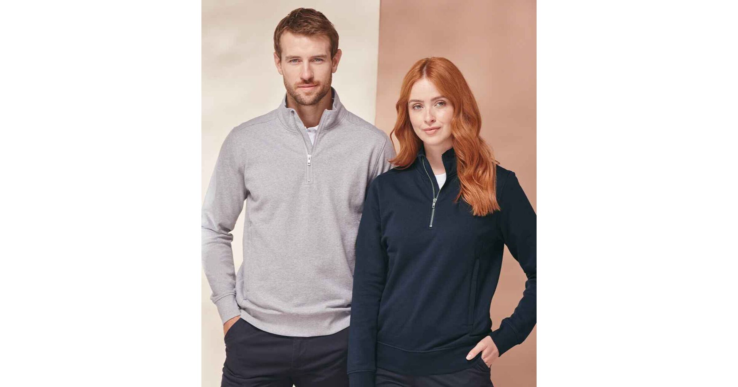 Henbury Unisex Sustainable 1/4 Zip Sweatshirt